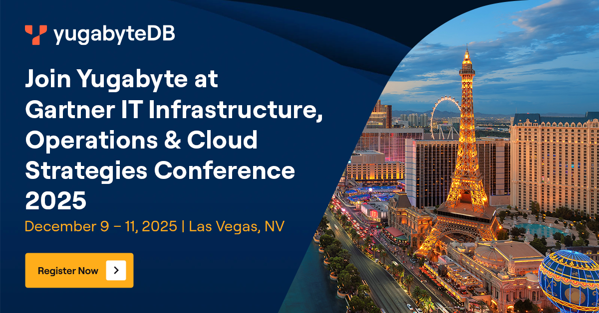 Meet the Yugabyte team at Gartner IOCS 2025